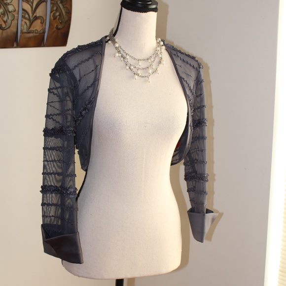 JS Collections | Jackets & Coats | Js Collections Bolero Silver Sheer ...